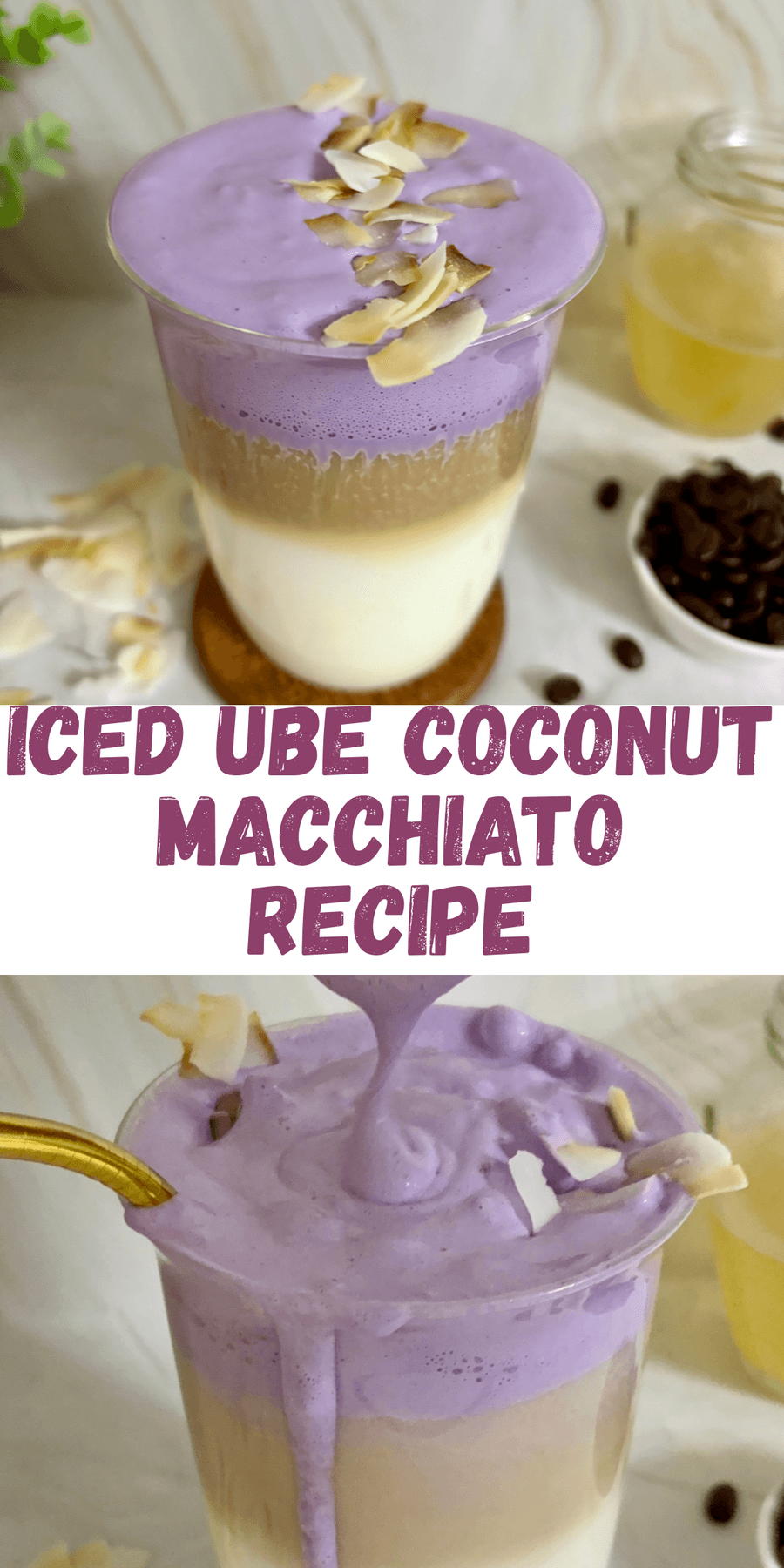 Iced Ube Coconut Macchiato Recipe (Starbucks Copycat)